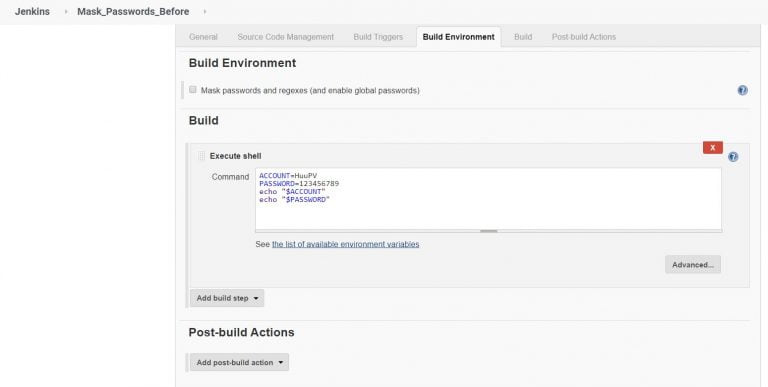 Hide password in Jenkins console - DevopsRoles.com Better 2025