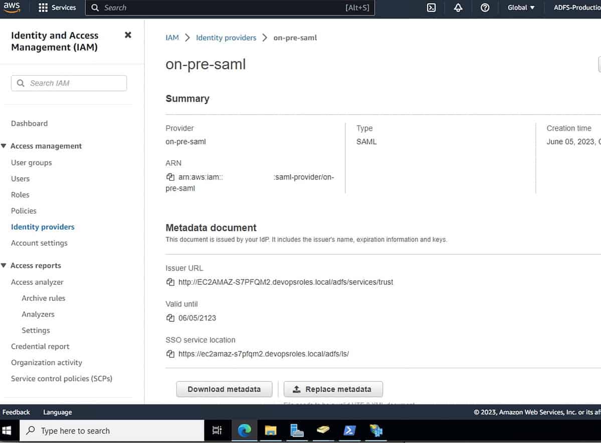 Using Windows Active Directory ADFS and SAML 2.0 to login AWS Console note - DevopsRoles.com ...